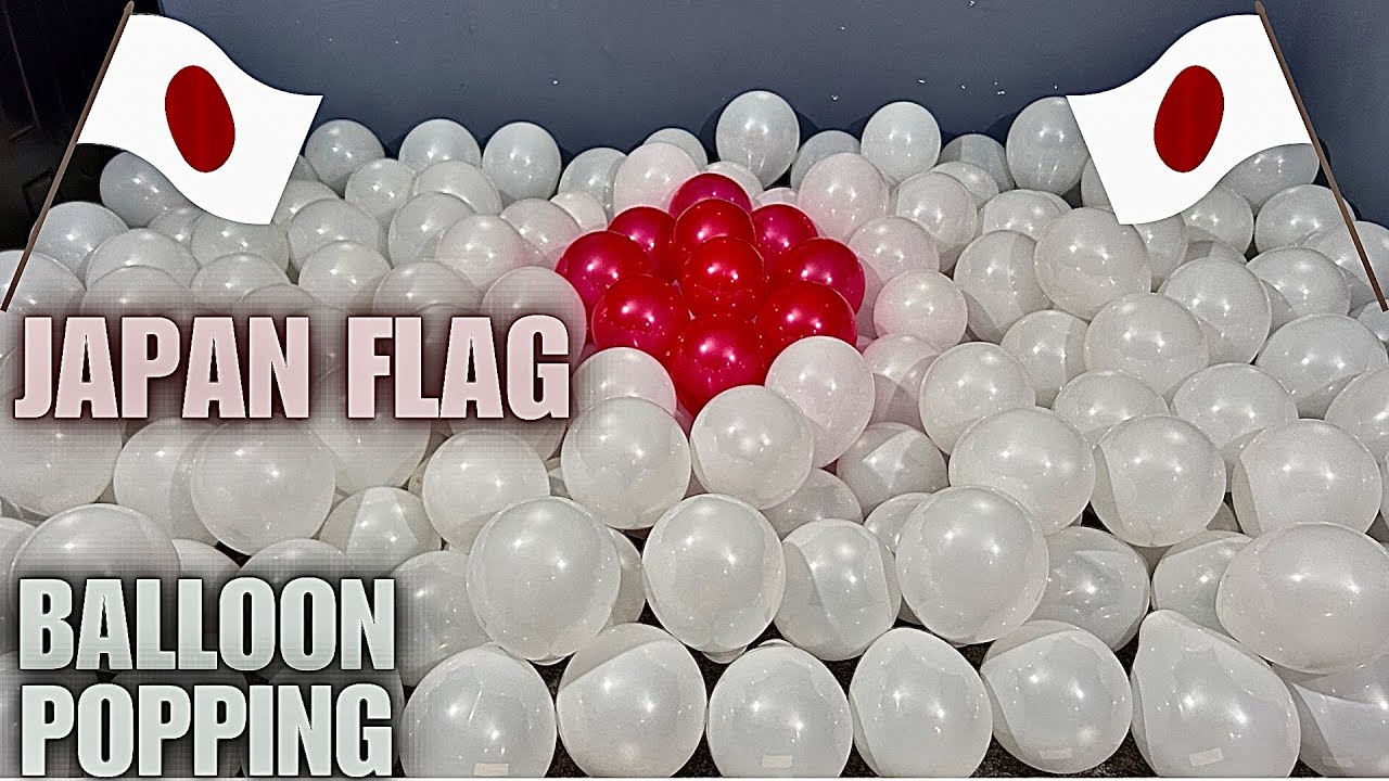Japan Flag Balloon Pop Challenge: A Burst of Red and White 🇯🇵🎈!|Pop the ...