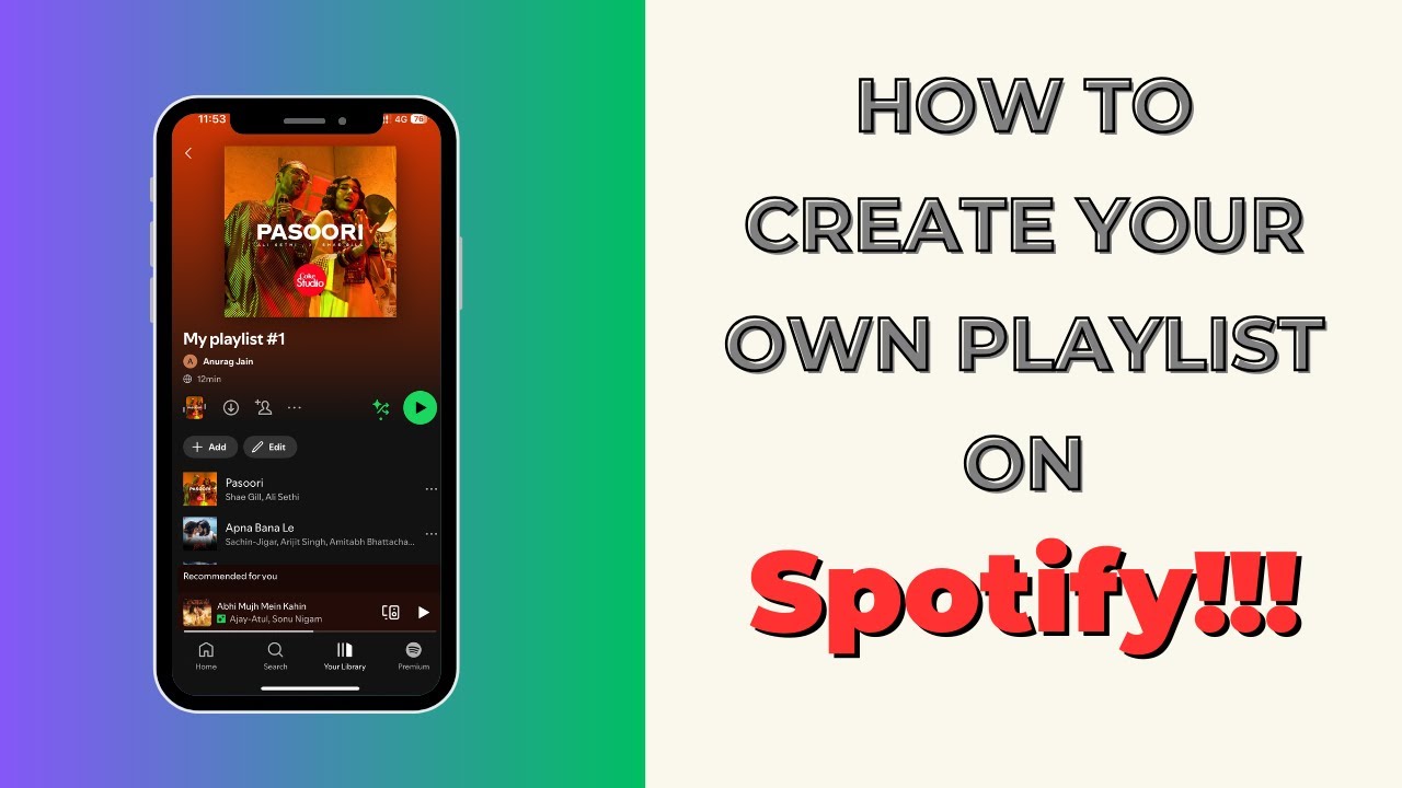 How To Create Playlist On Spotify - Full Guide - YouTube