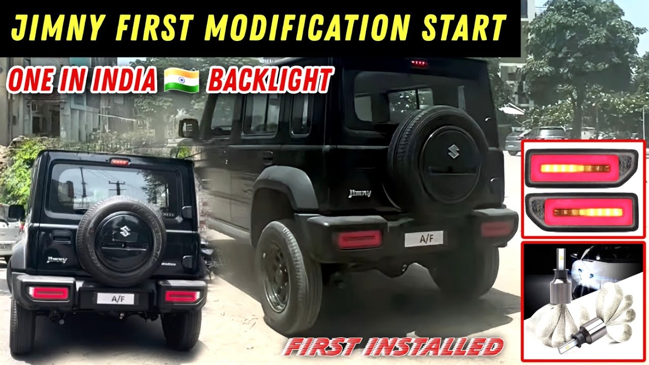 India's First Jimny 5 Door Modification | Jimny Back Lights Upgrade ...