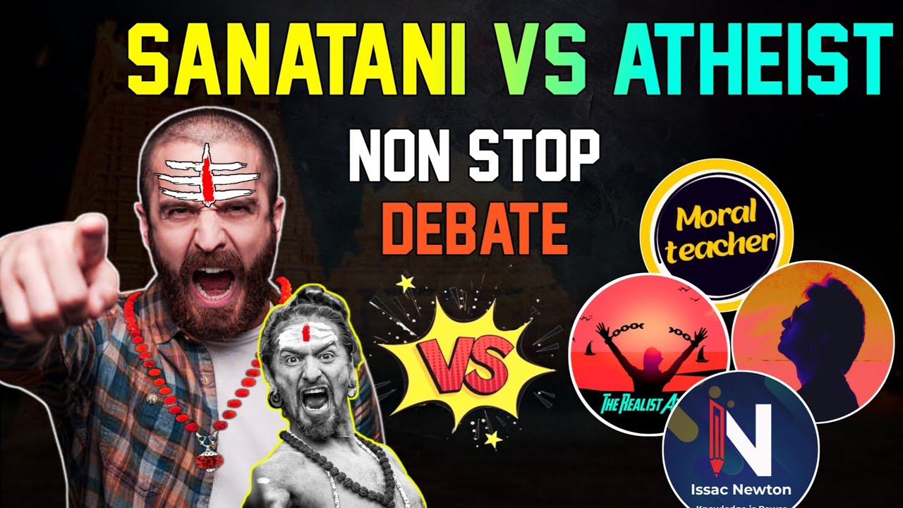 LIVE432 | Proud Hindu Vs Atheist Non Stop Debate | The Realist Azad ...