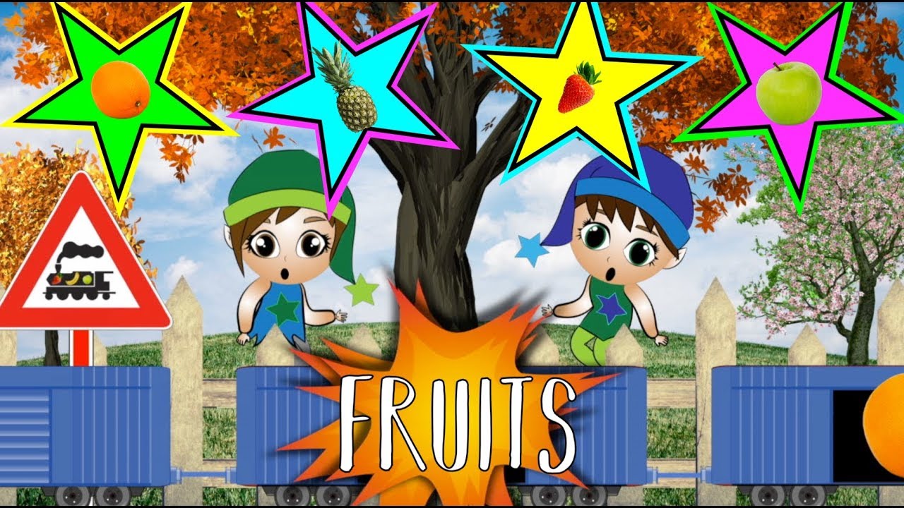 LEARN FRUITS for kids with the fruit train! - YouTube