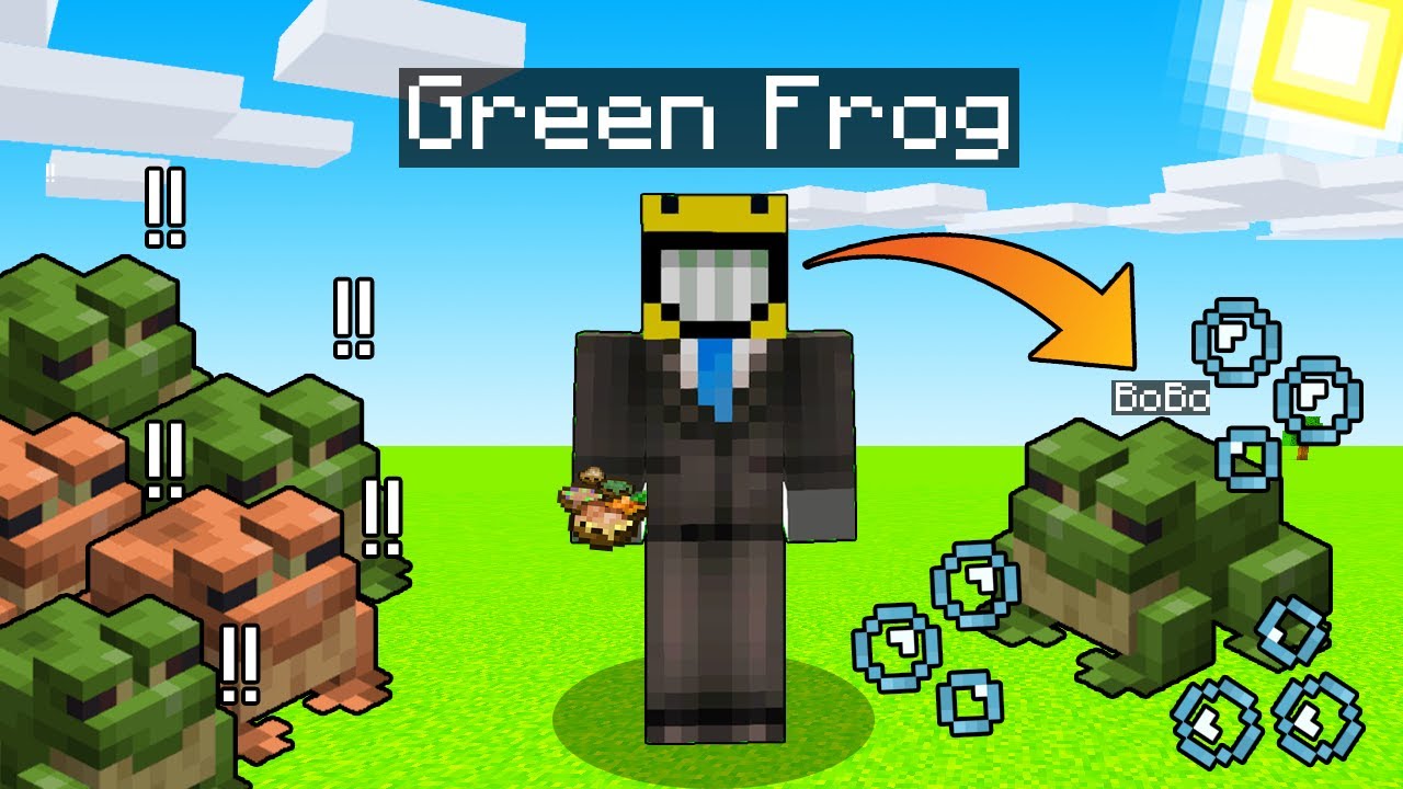 Becoming A GREEN FROG In Minecraft! - YouTube