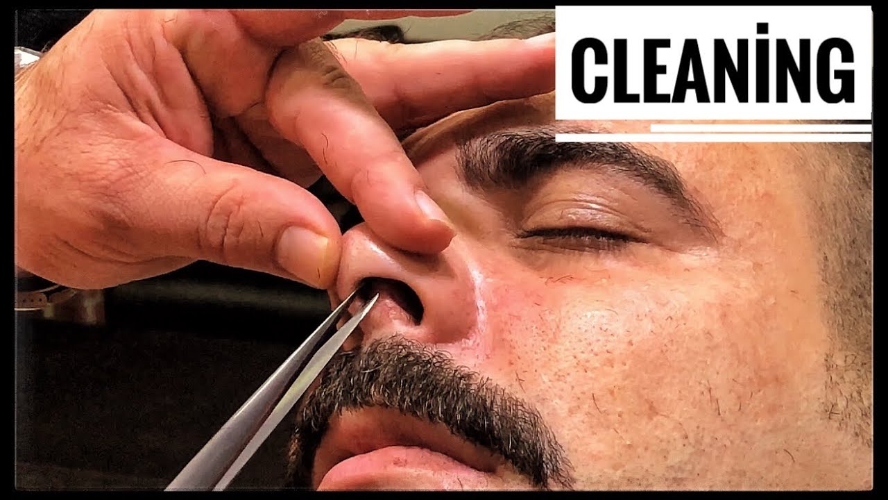 ASMR BEARD CUT • Thread pulling hair removal • my neck was breaking ...