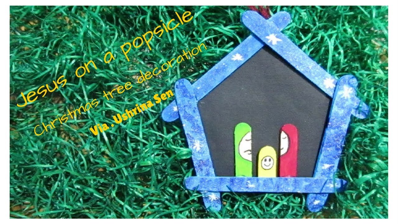 Nativity Craft - Jesus on a PopSicle - YouTube