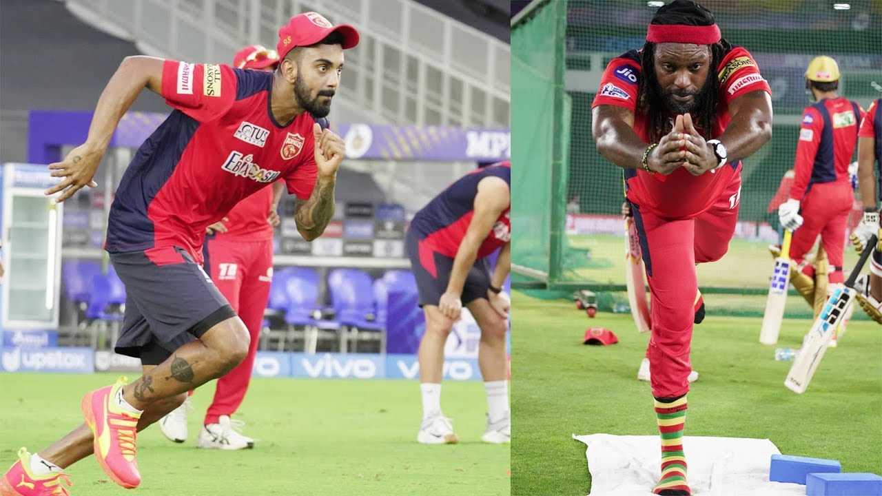 IPL2021:PBKS vs KKR-KL Rahul & Chris Gayle getting prepared to Face KKR ...