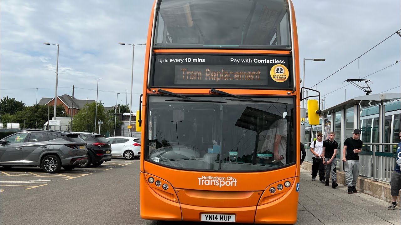 Nottingham City Transport Tram Replacement. Hucknall P+R to Bulwell Bus ...