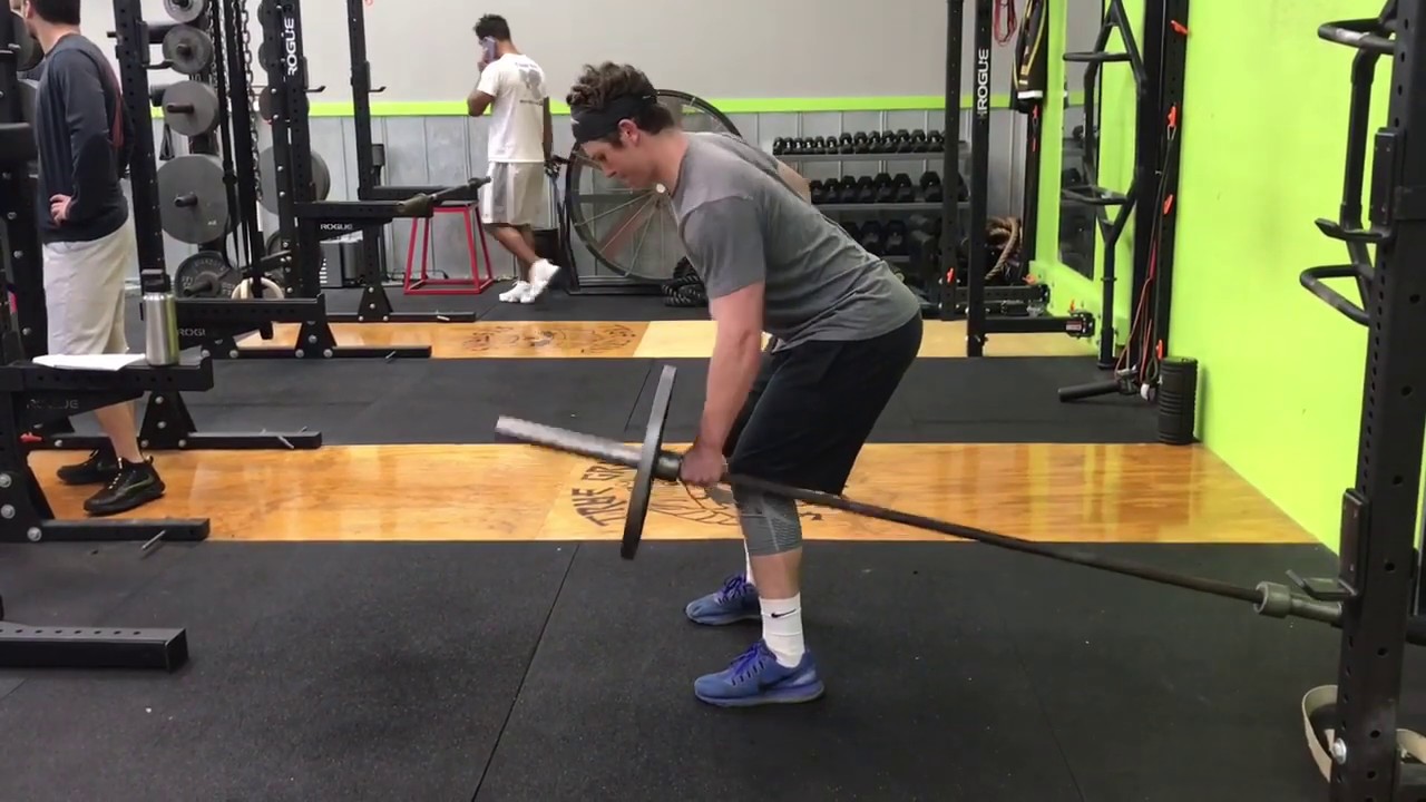 1-Arm Bent-Over Landmine Row - YouTube