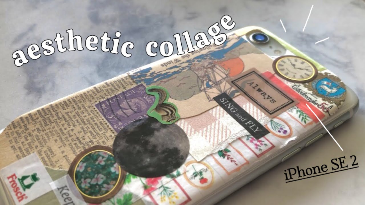Decorating my iPhone SE 2 | aesthetic collage - YouTube