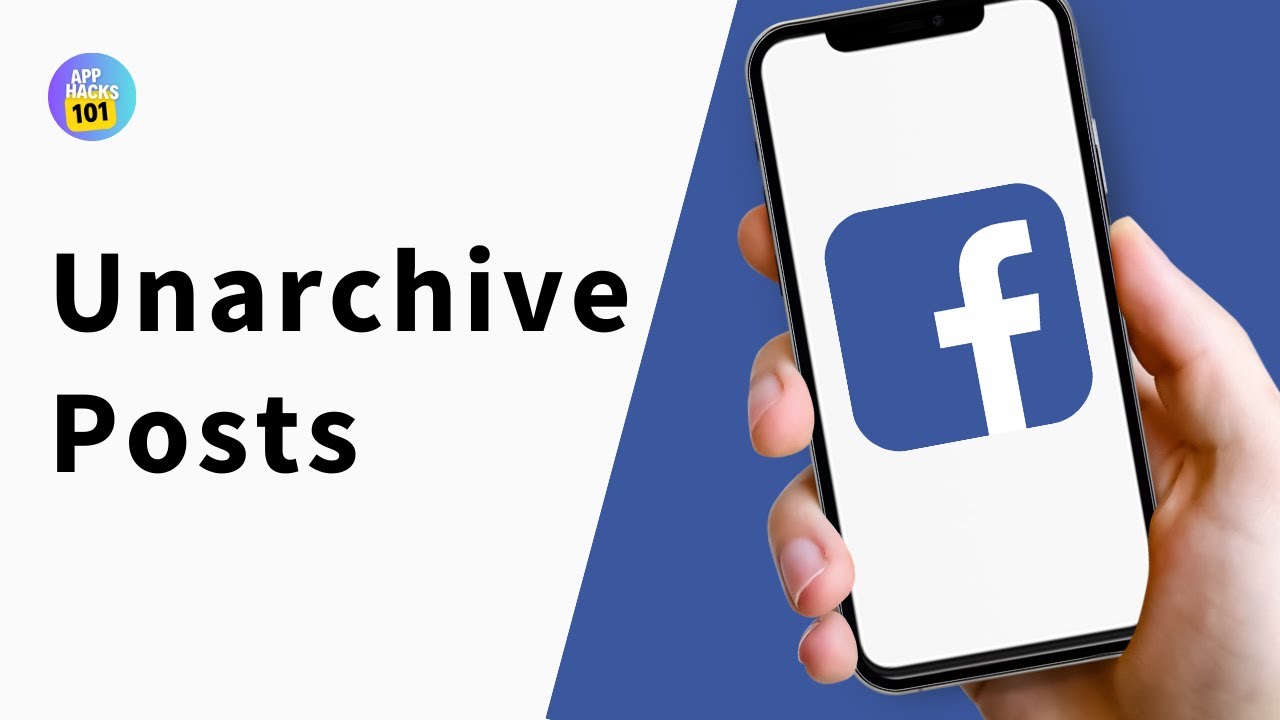 How To Unarchive Posts On Facebook App - YouTube