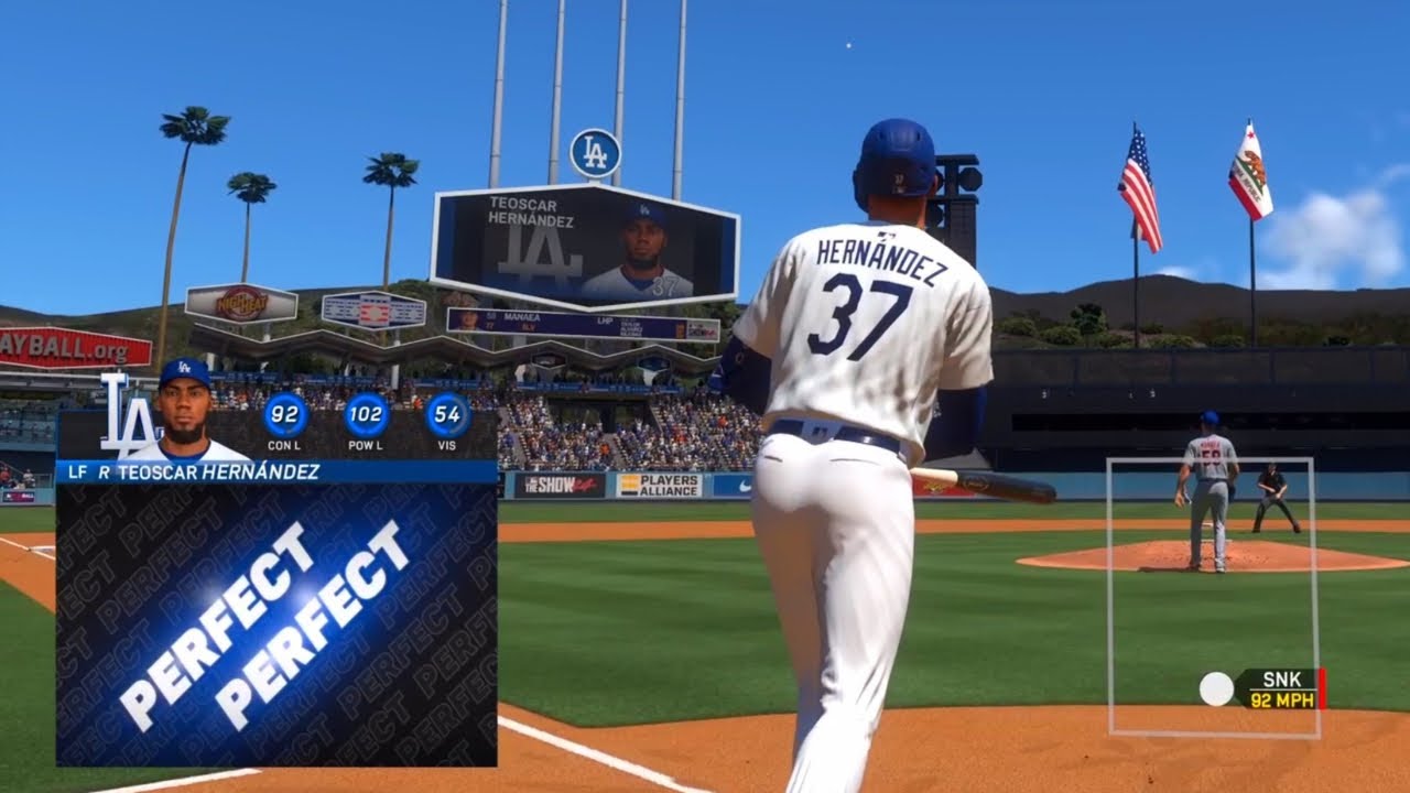 Teoscar Hernández Perfect Perfect Two Run Homerun - (MLB The Show 24 Online Rated) - YouTube