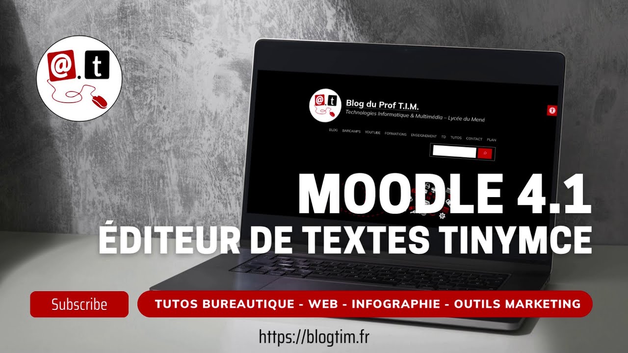 Tuto vidéo : Utiliser l'éditeur TinyMCE dans Moodle - YouTube