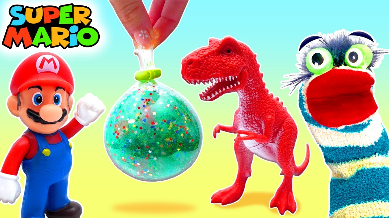 Fizzy Helps Super Mario Make Dinosaur Squishies | Fun DIY For Kids ...