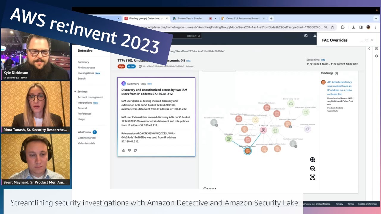AWS re:Invent 2023: AWS On Air ft. Amazon Detective & Amazon Security Lake - YouTube