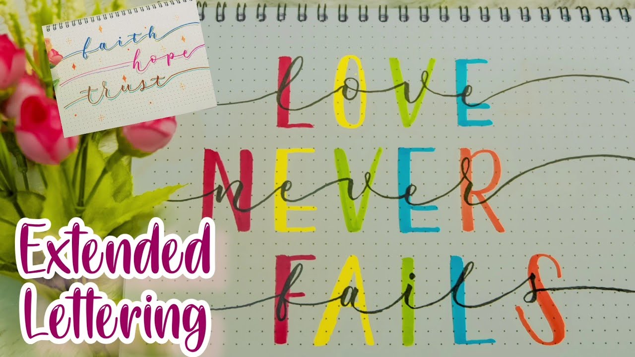 EXTENDED LETTERING || LETTERING STYLE - YouTube