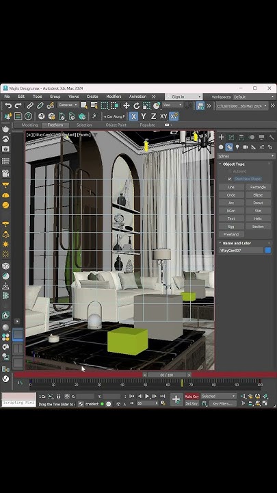 How to animate a camera in 3ds max. #3dsmax #3dsmaxtutorial #vray - YouTube