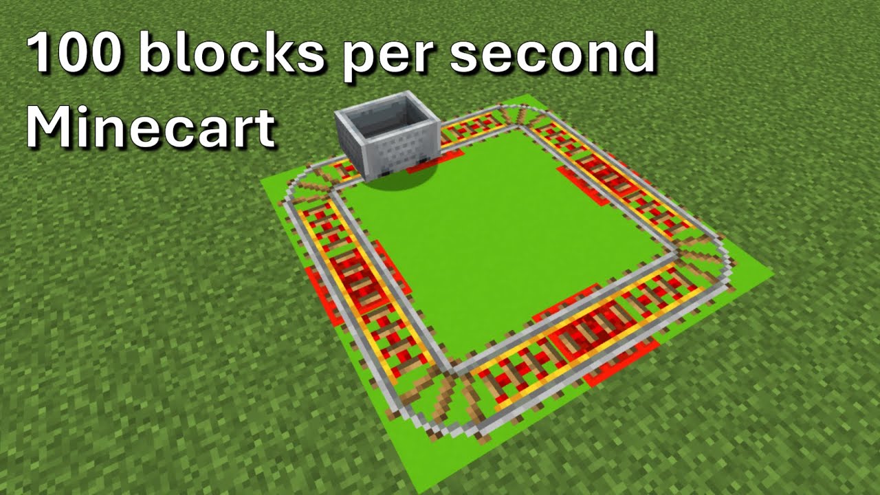 100 blocks per second minecart | Minecraft - YouTube