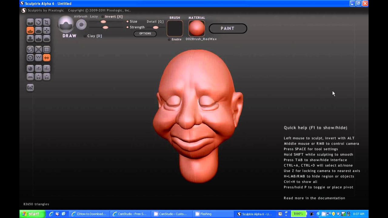 Character Concept in Sculptris - YouTube