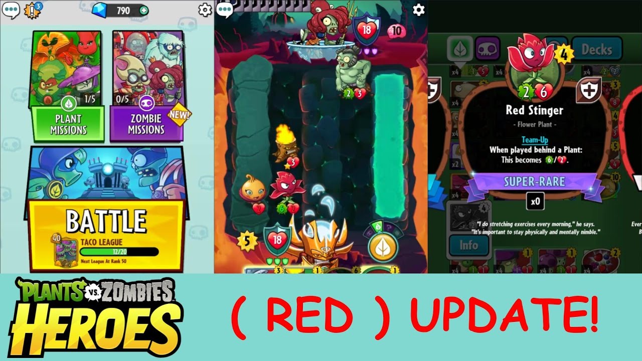 Red Stinger in action! | PvZH ( RED ) Update: Red Stinger, and more ...