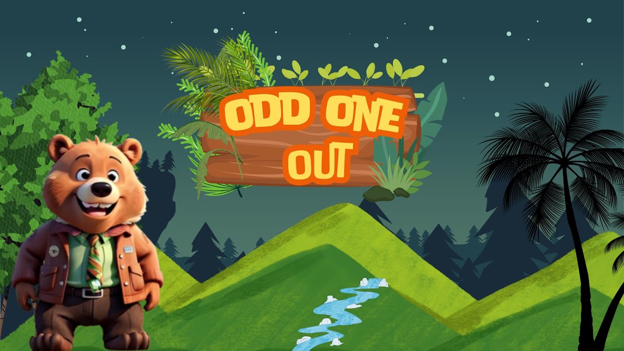 ODD ONE OUT QUIZ BY BEAR||ANIMALS SONG #learning #education#rhymes# ...