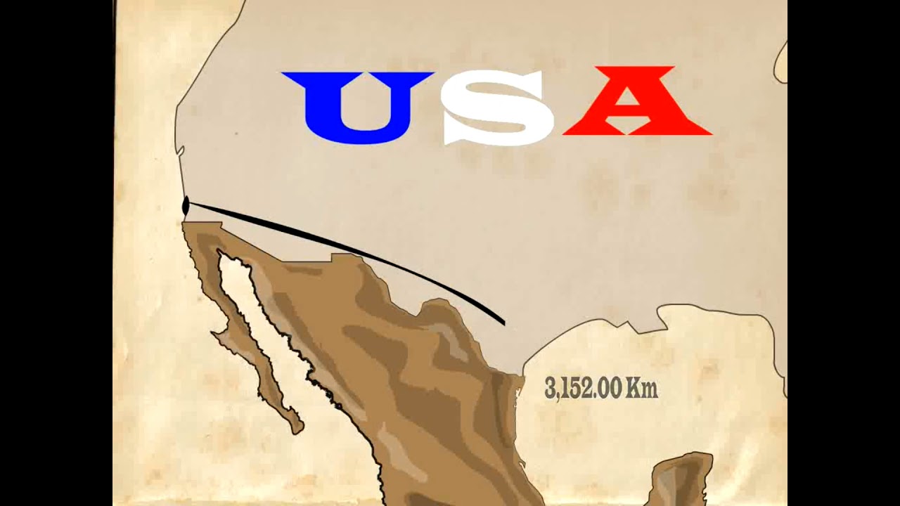 Límites de México. Frontera natural y artificial - YouTube