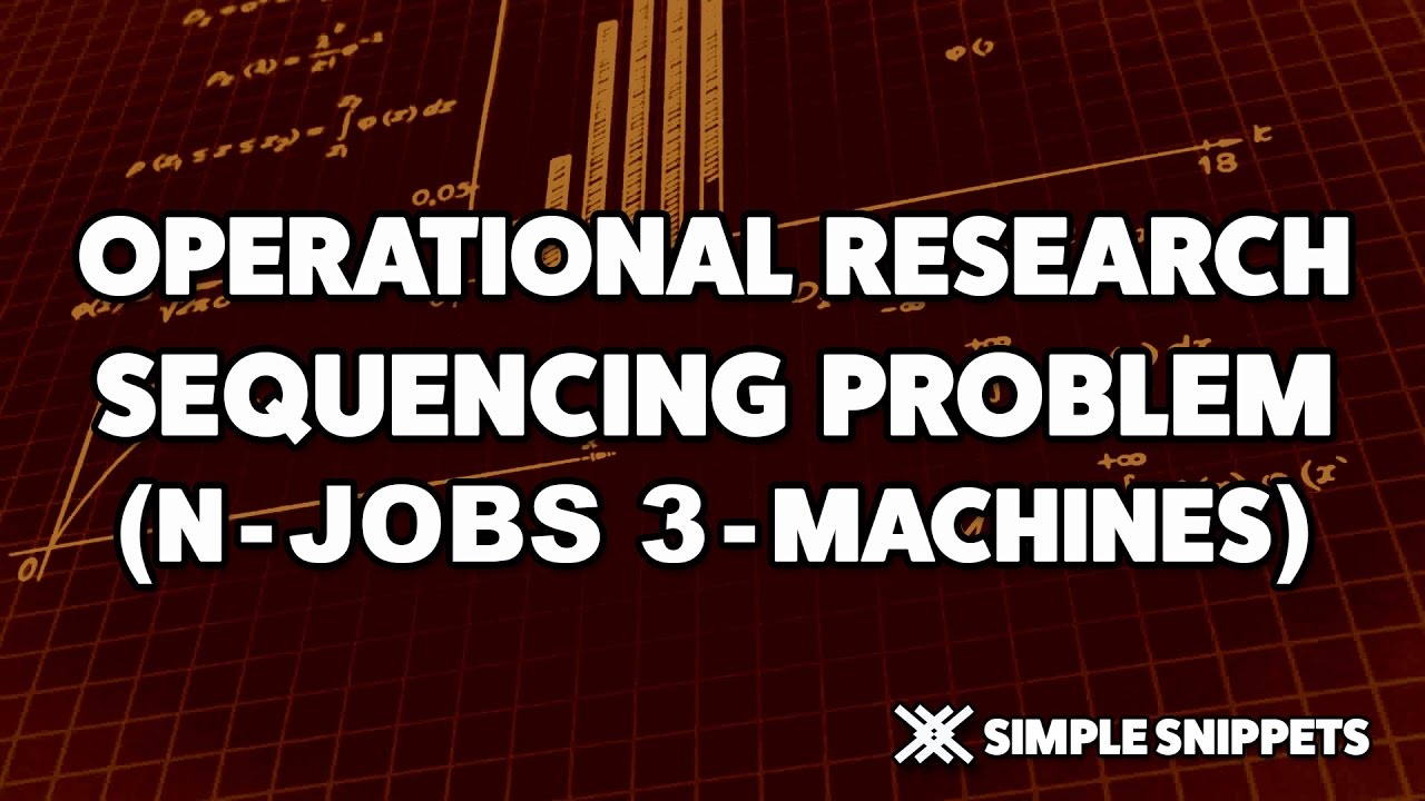 Sequencing Problem N jobs on 3 Machines - YouTube