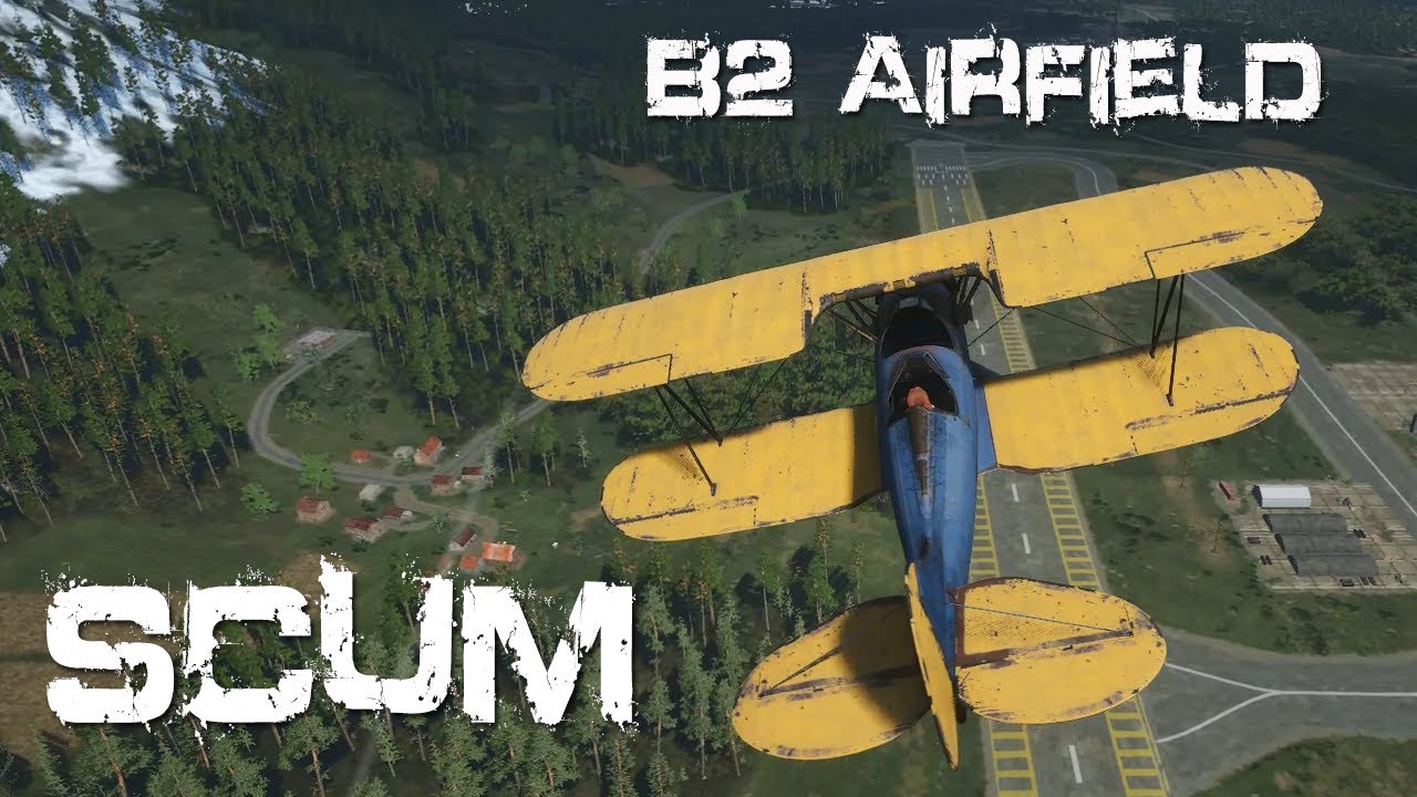 SCUM Flying through the hangars in first person at the B2 airport - YouTube