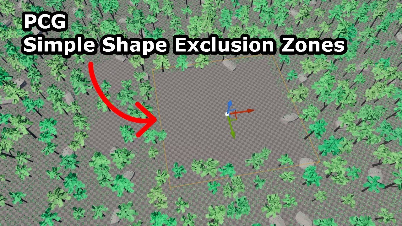 How To Create Basic Shape Exclusion Zones In PCG Volumes In UE 5 - YouTube