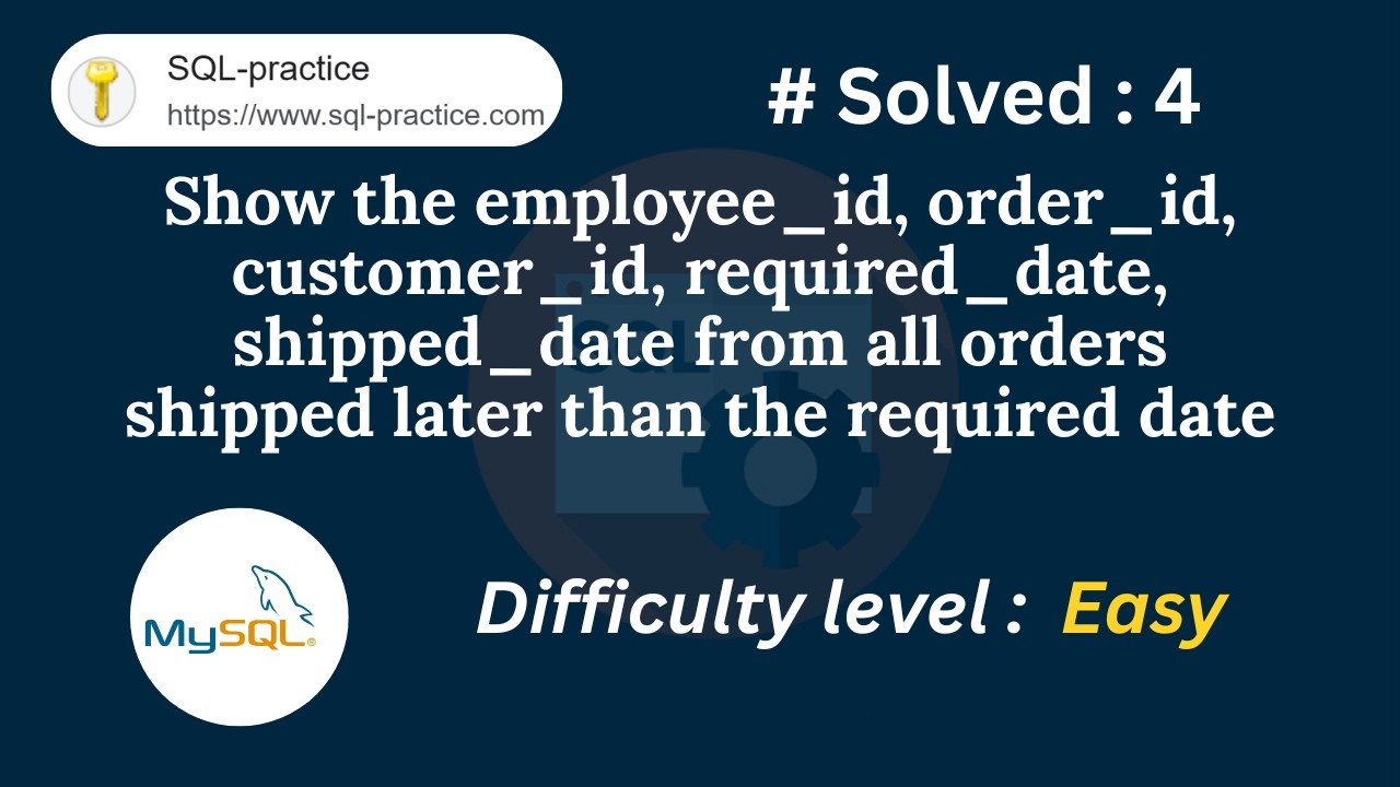 Sql Practice Questions Solved 4 Easy Sqlpractice Youtube 8008