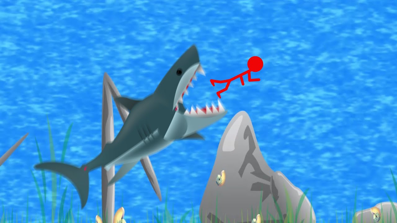 Watergirl and Fireboy Stickman animation Under Water Monster.( parkour ...