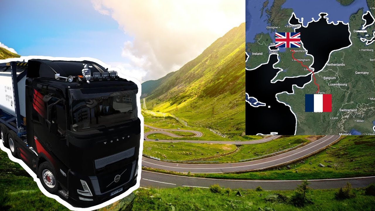 UK to France Euro Truck Simulator 2 1200km - YouTube