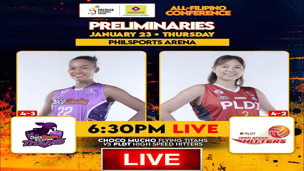 🔴 LIVE: CHOCO MUCHO FLYING TITANS vs PLDT HIGH SPEED HITTERS | PVL ALL ...