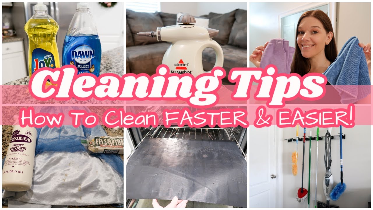 HOW TO CLEAN FASTER + EASIER | MINDBLOWING CLEANING TIPS - YouTube