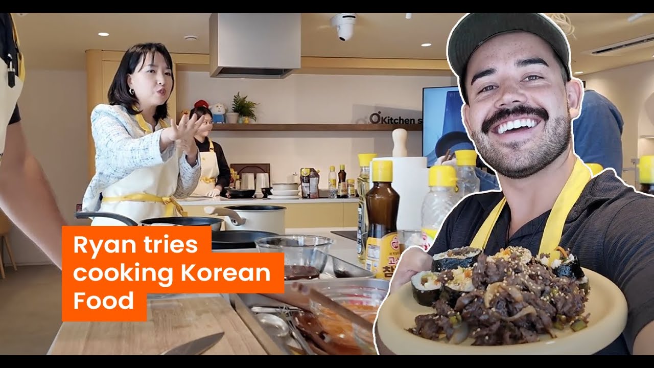 Ryan goes to a K-food cooking class! - YouTube
