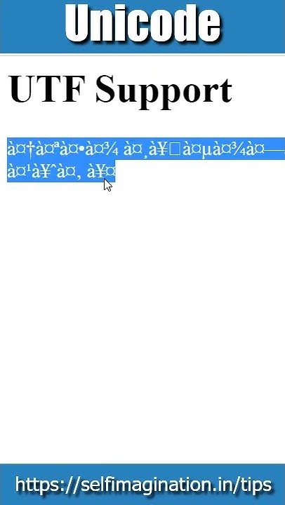 UTF - Unicode Display on Browser | How to Display Unicode Hindi on ...