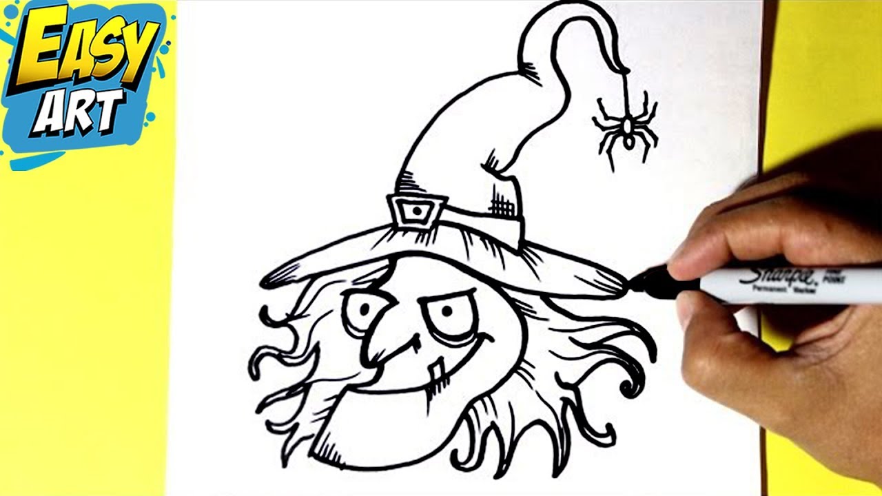 Cmo Dibujar Un Bruja Paso A Paso Y Fcil Youtube