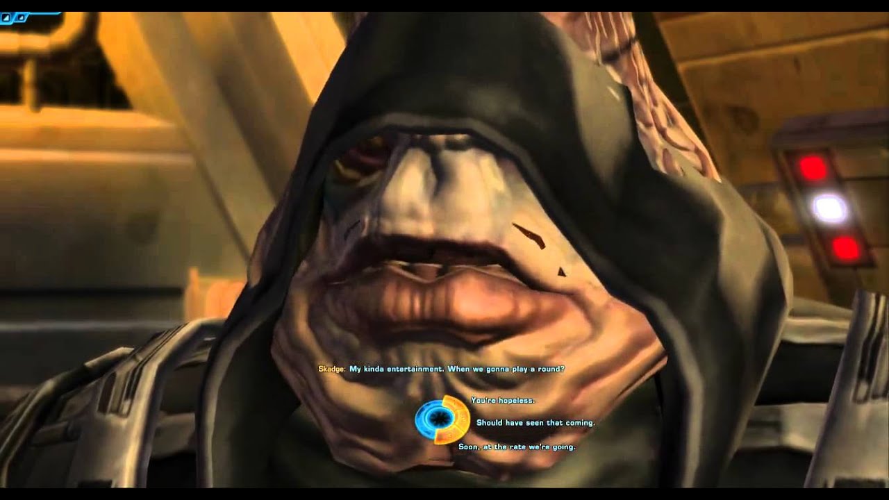 SWTOR (closed beta): Bounty Hunter companion, Skadge - YouTube