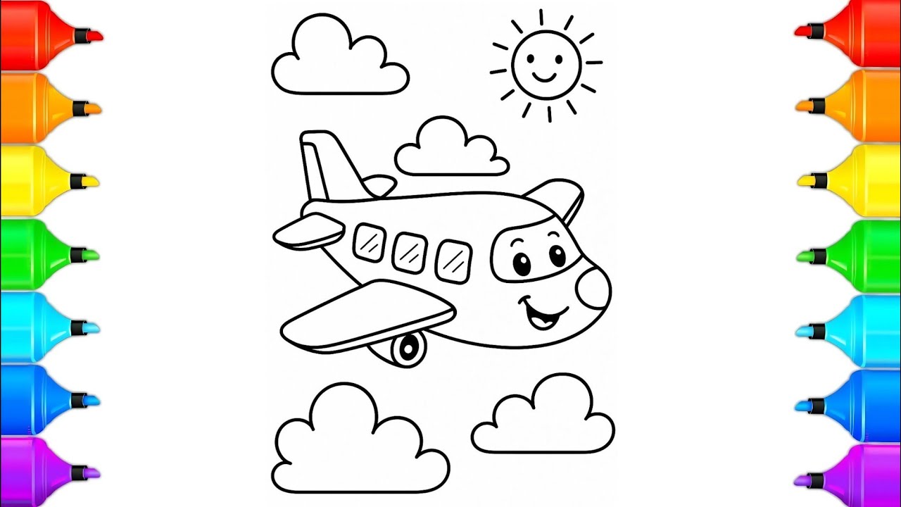 How To Draw Aeroplane ️ Drawing Very Easy Step By Step - YouTube