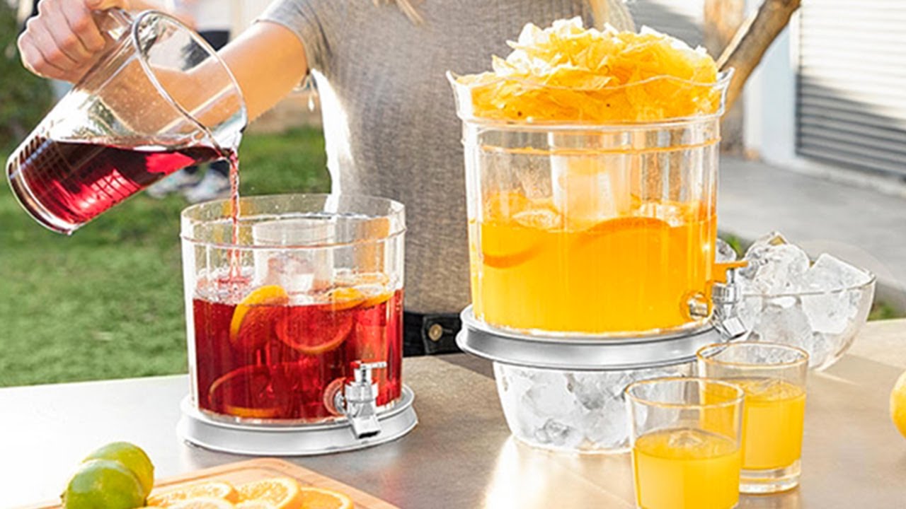 TWINTAP Le double distributeur de boissons, seaux à glace et plateau ...