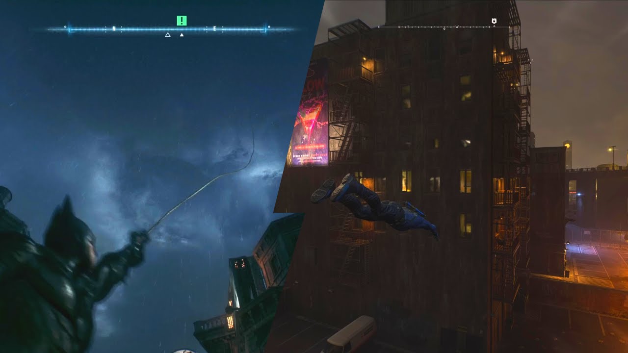 Who Did it Better? Comparing The Grapple Hook in Batman Arkham Knight ...