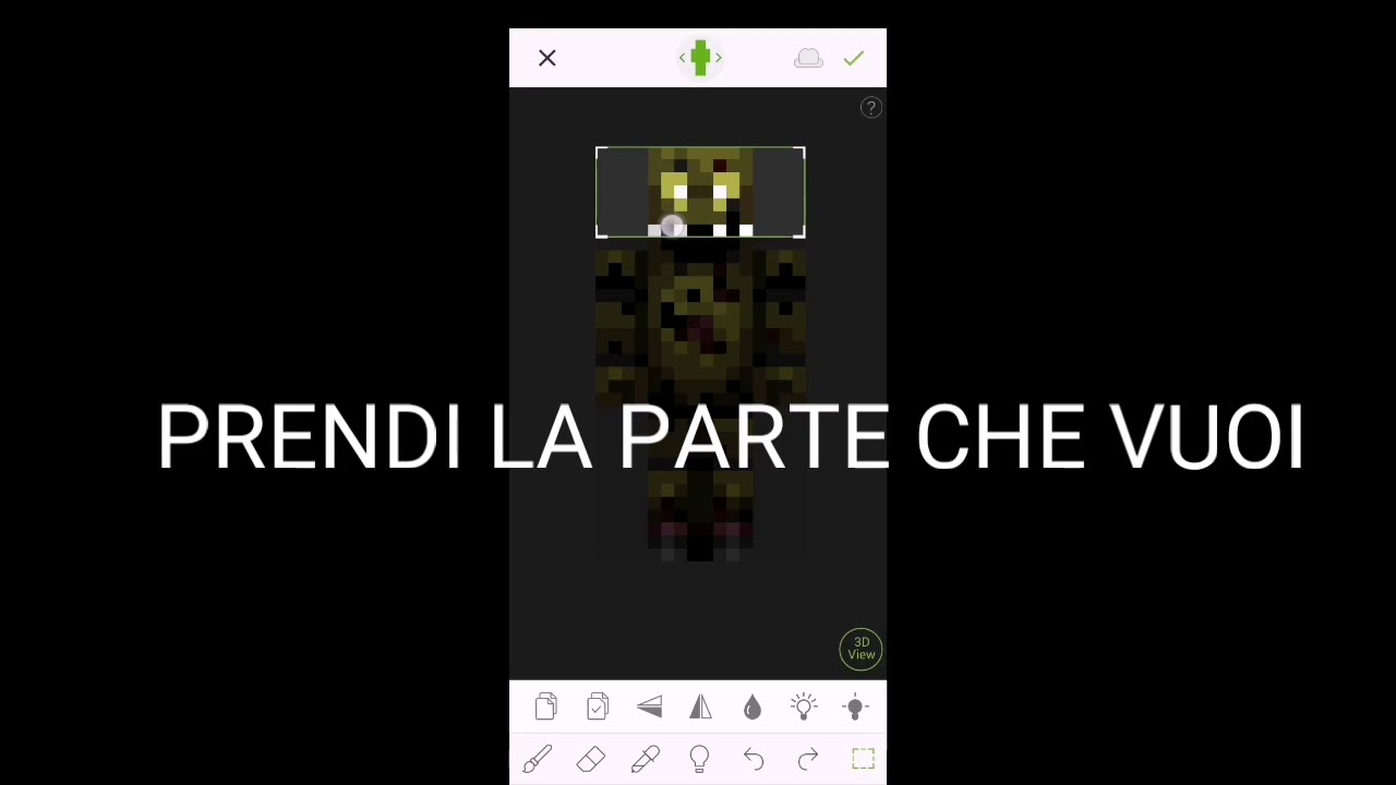 Minecraft skin tutorial su come trasferire una parte della skin a un ...