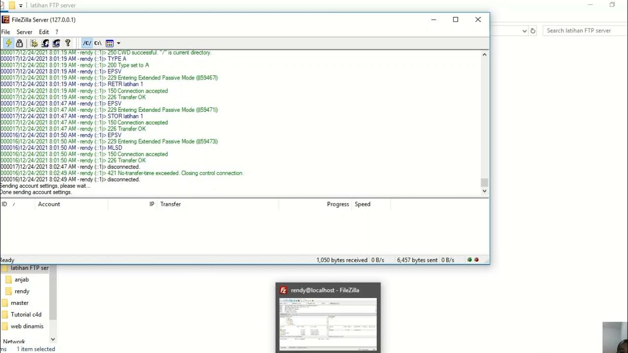 praktek FTP server menggunakan Filezilla - YouTube