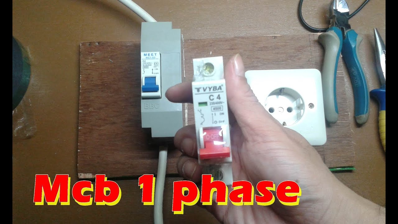 cara memasang mcb satu phase di instalasi kelistrikan - YouTube