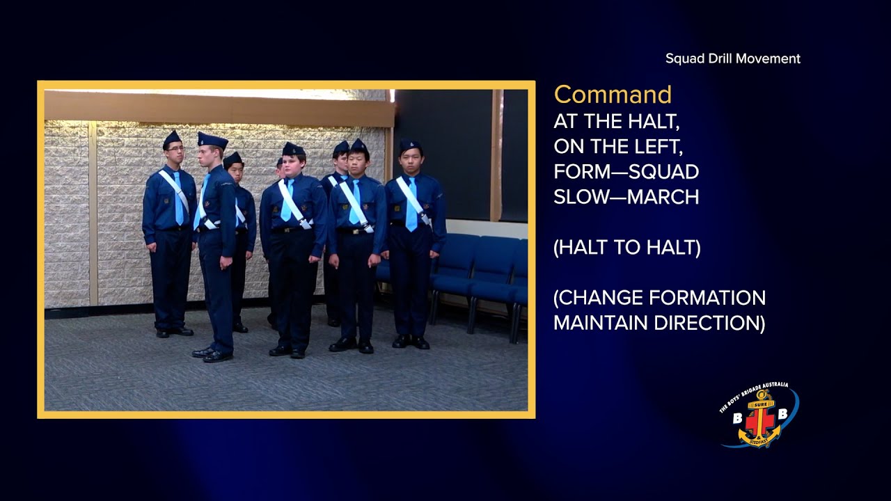 Squad Drill Movement - (Halt to Halt) At The Halt - On The Left - Form ...