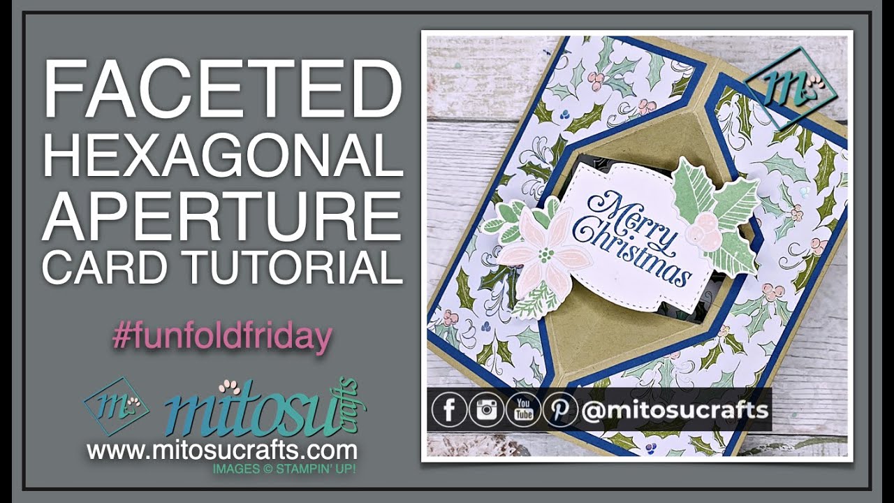 Faceted Hexagonal Aperture Card | #funfoldfriday - YouTube