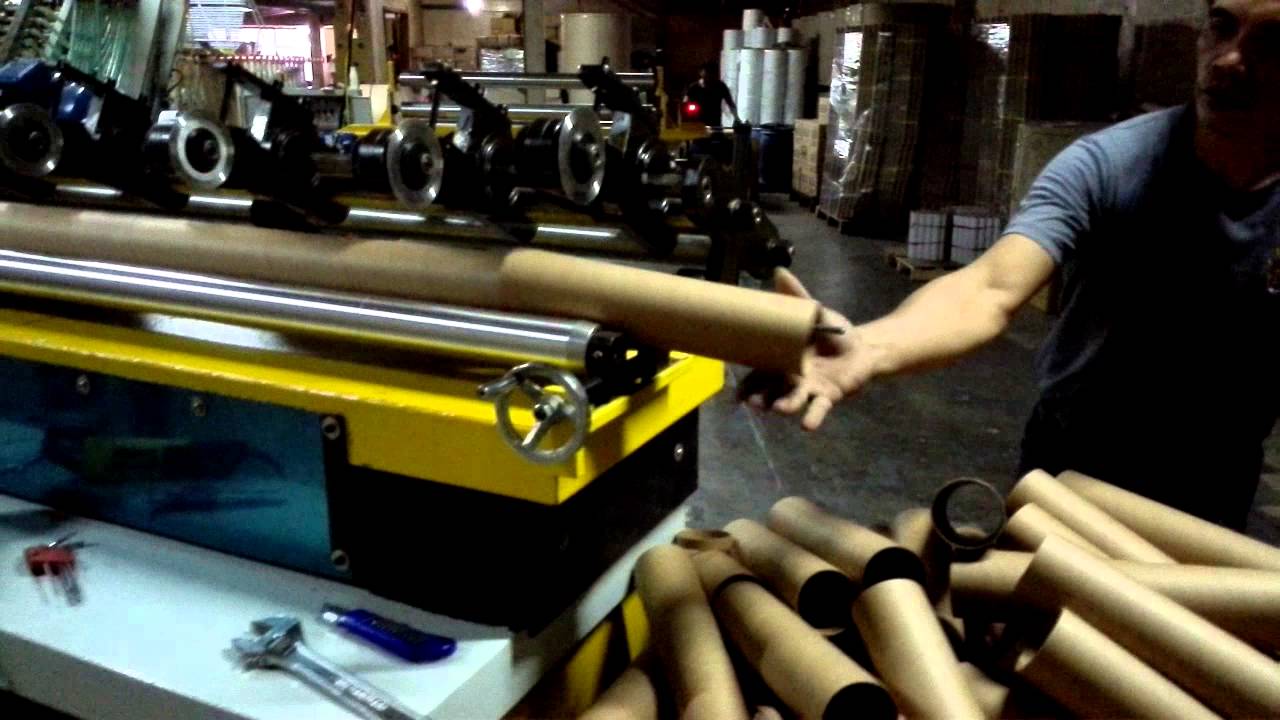 LJ-3D HMC multi knife Paper Tube Winder - YouTube