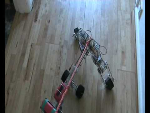 A walking robot using programmable springs - YouTube