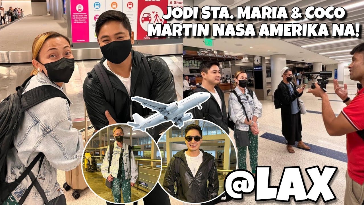 COCO MARTIN & JODI STA. MARIA MAINIT NA SINALUBONG SA AIRPORT NG MGA KABABAYAN SA AMERIKA! - YouTube