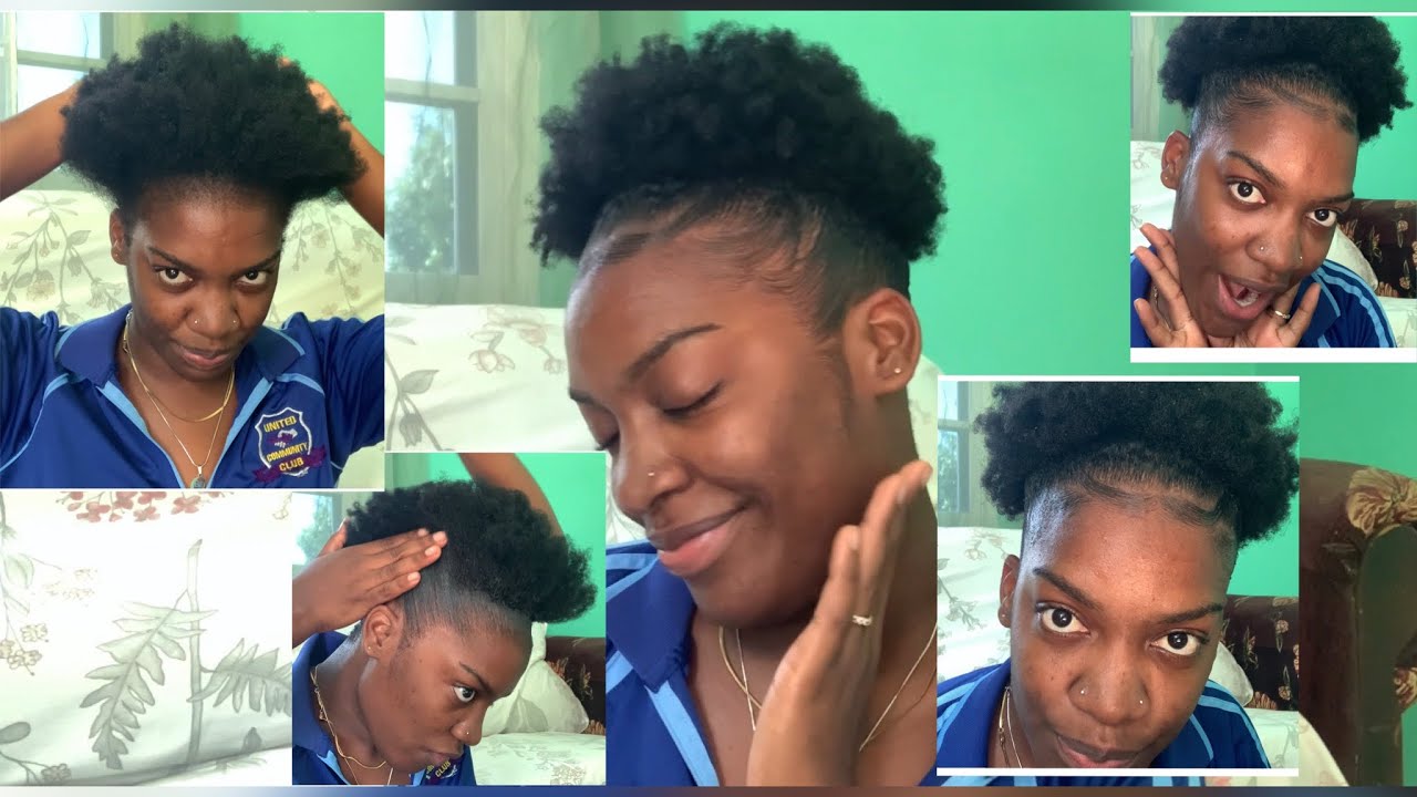 HIGH PUFF ON SHORT 4C NATURAL HAIR (pretty easy) - YouTube