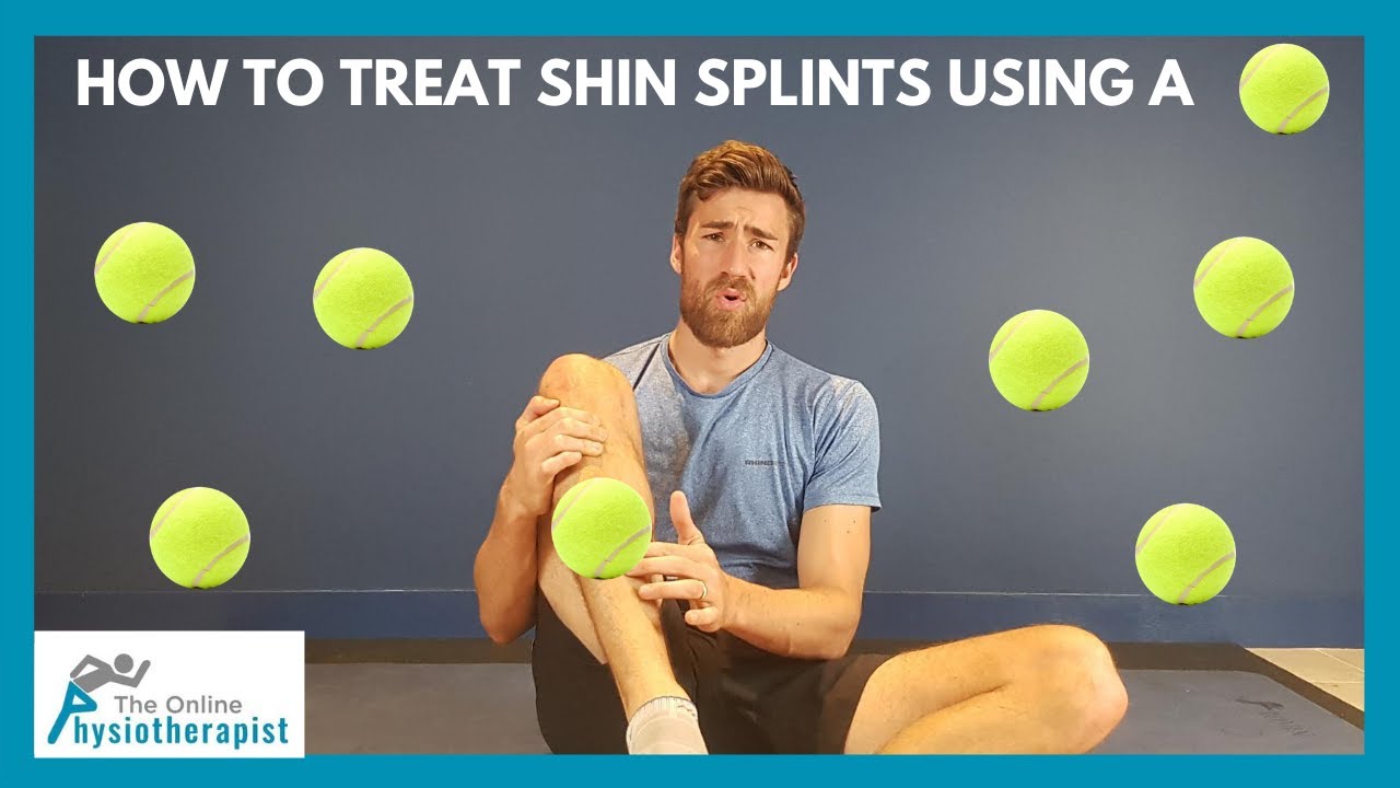 How To Treat Shin Splints Using ONLY A Tennis Ball - YouTube