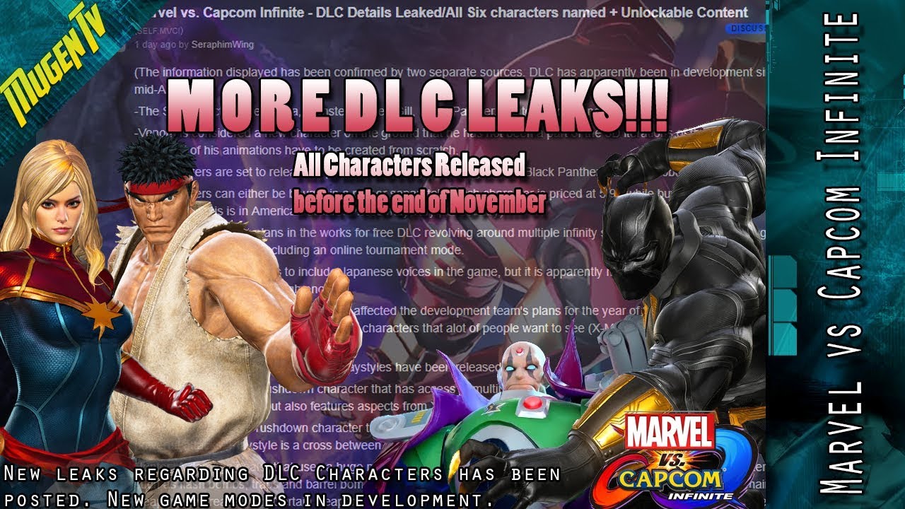 Marvel vs Capcom Infinite: New DLC Character Leaks and potential game ...